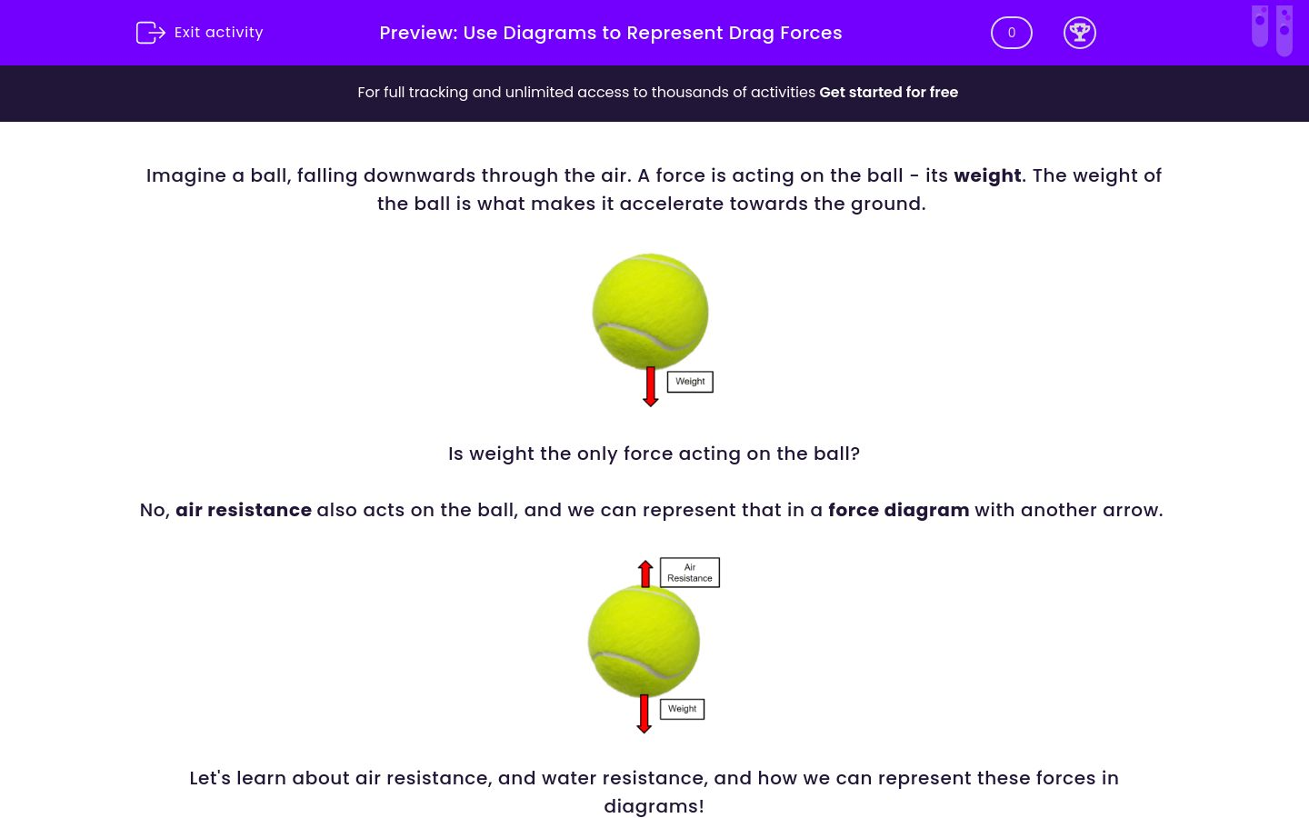 Use Diagrams to Represent Drag Forces Worksheet - EdPlace