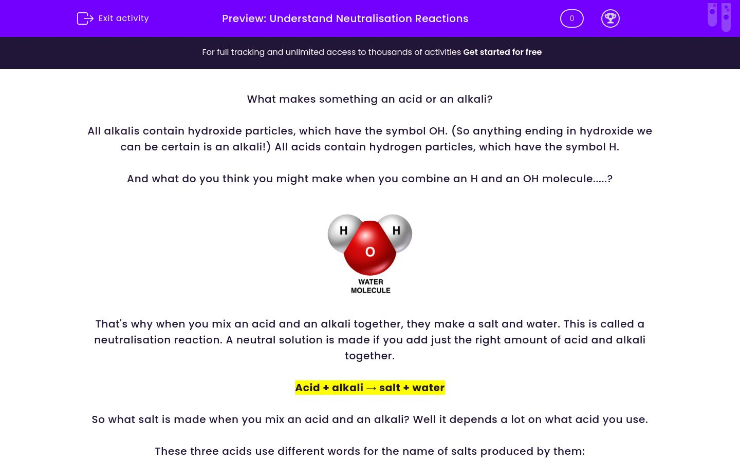 Understand Neutralisation Reactions Worksheet - EdPlace