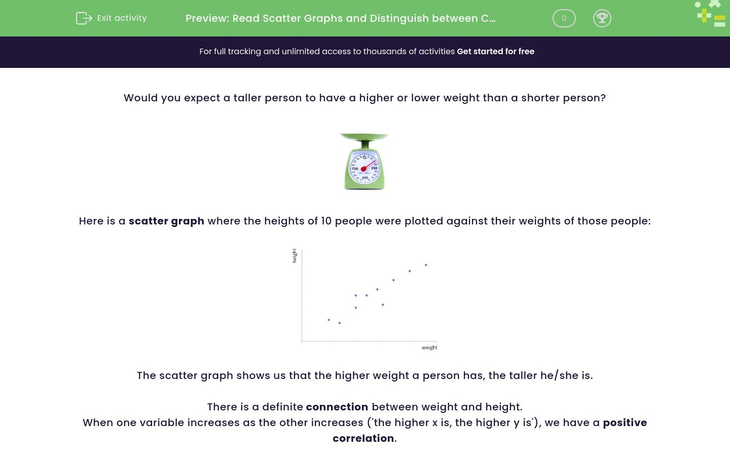 Read Scatter Graphs and Distinguish between Correlation and Causation ...