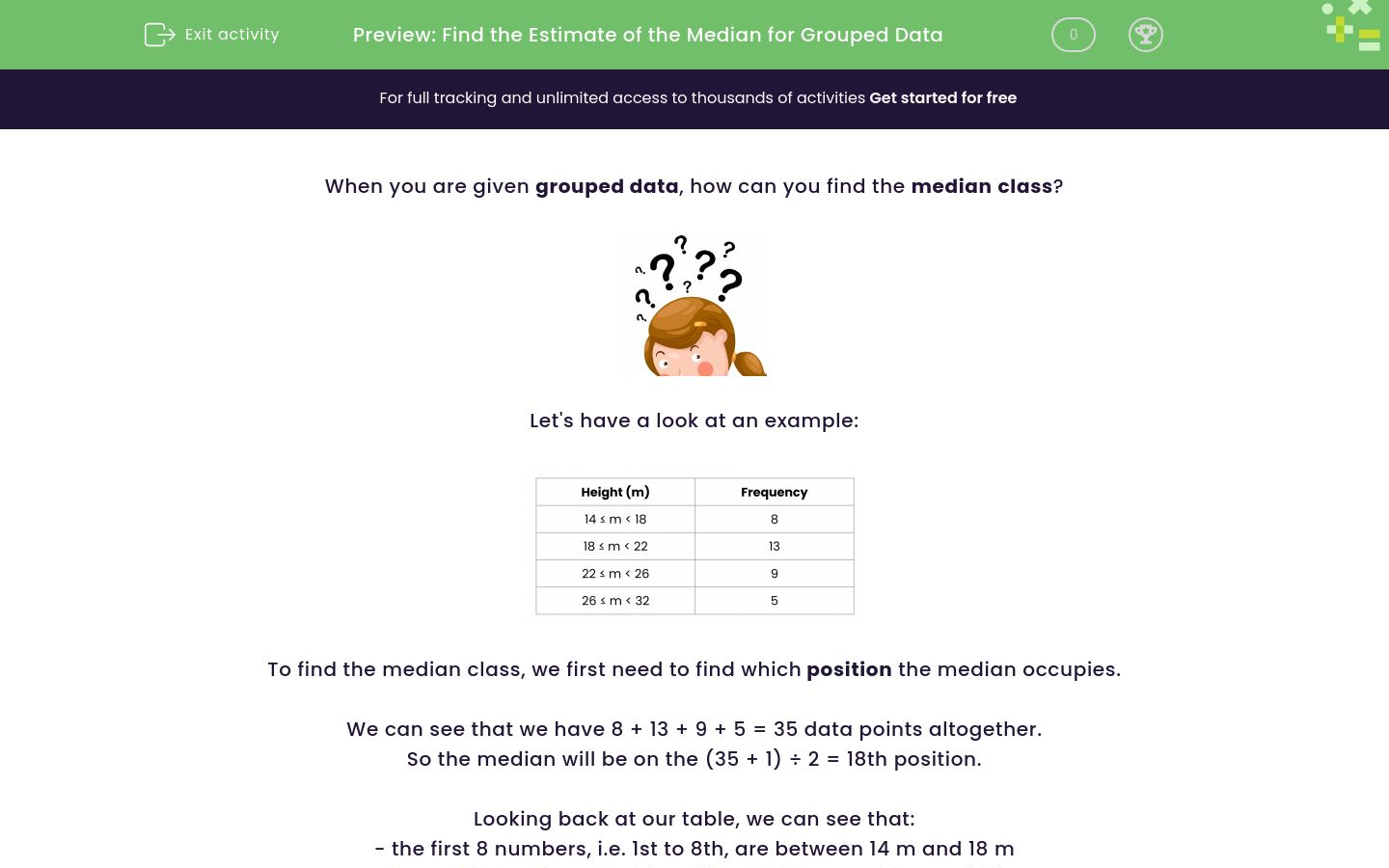 Find the Estimate of the Median for Grouped Data Worksheet - EdPlace