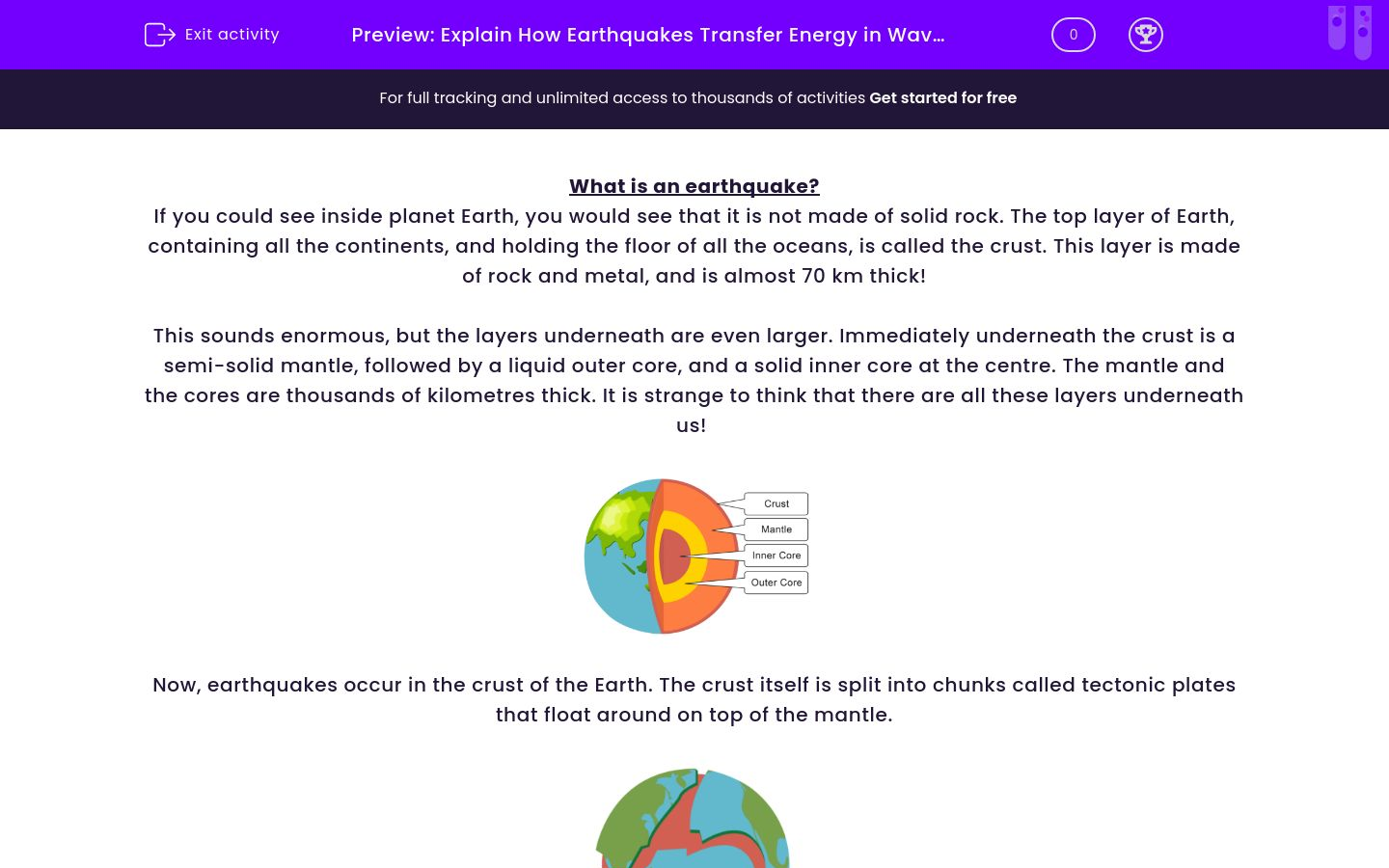 Explain How Earthquakes Transfer Energy in Waves Worksheet - EdPlace
