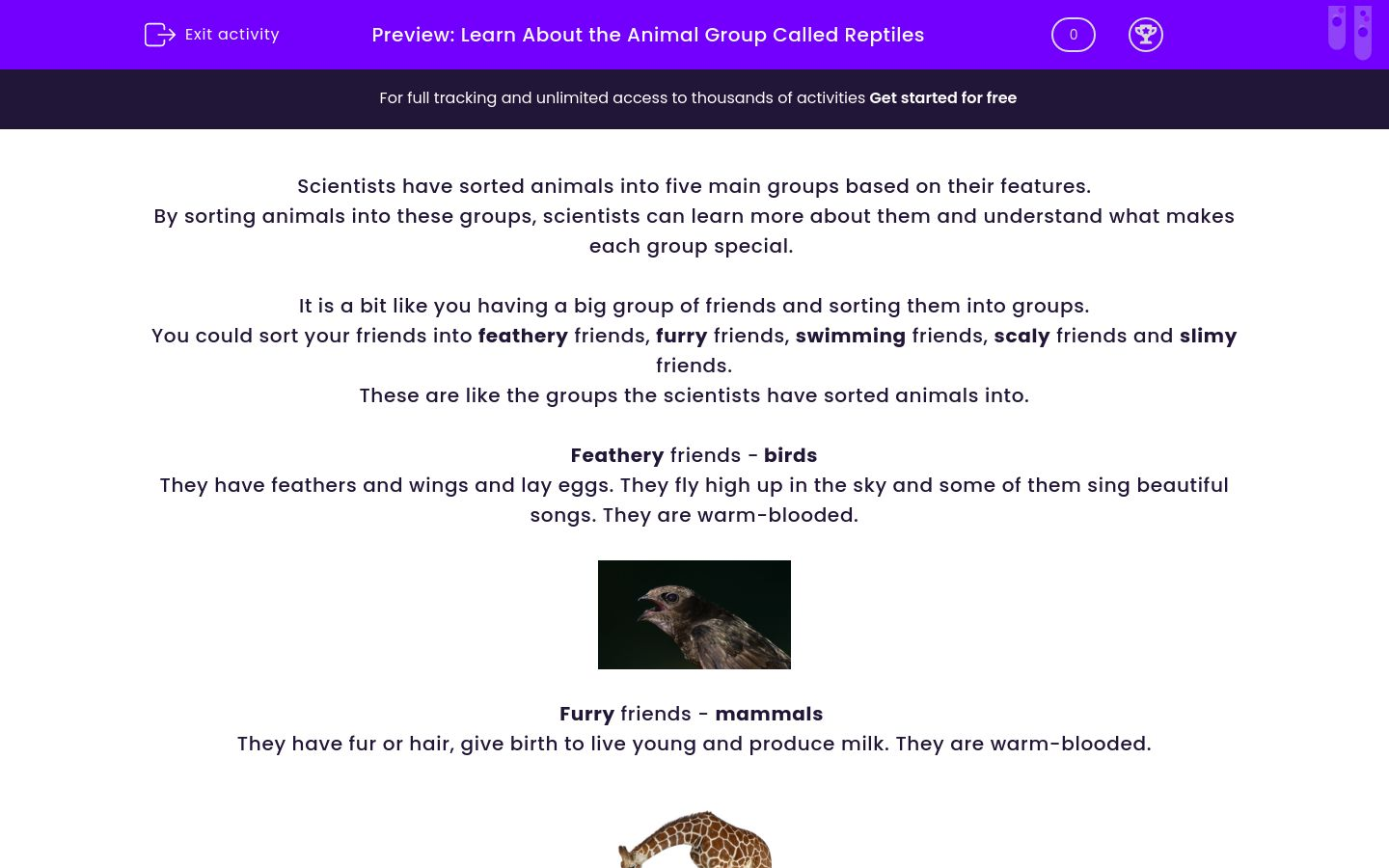 Learn About the Animal Group Called Reptiles Worksheet - EdPlace