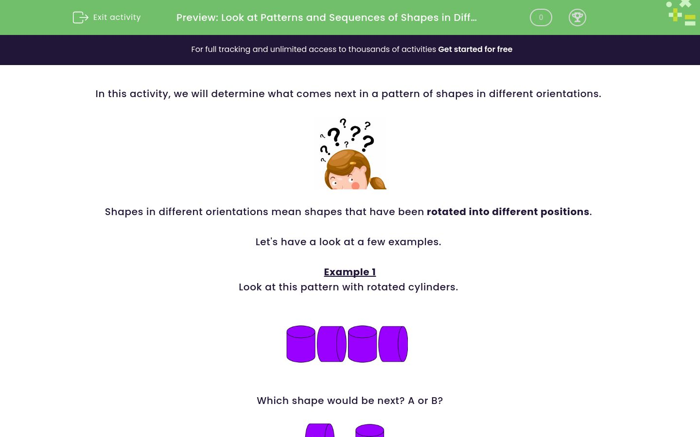 Look at Patterns and Sequences of Shapes in Different Orientations ...