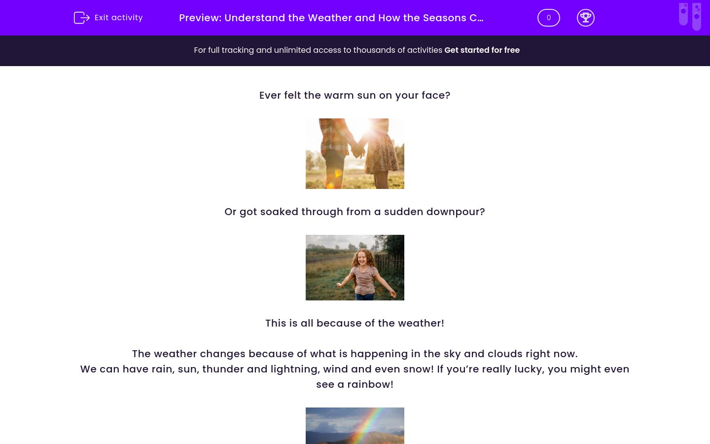 Understand the Weather and How the Seasons Change Worksheet - EdPlace