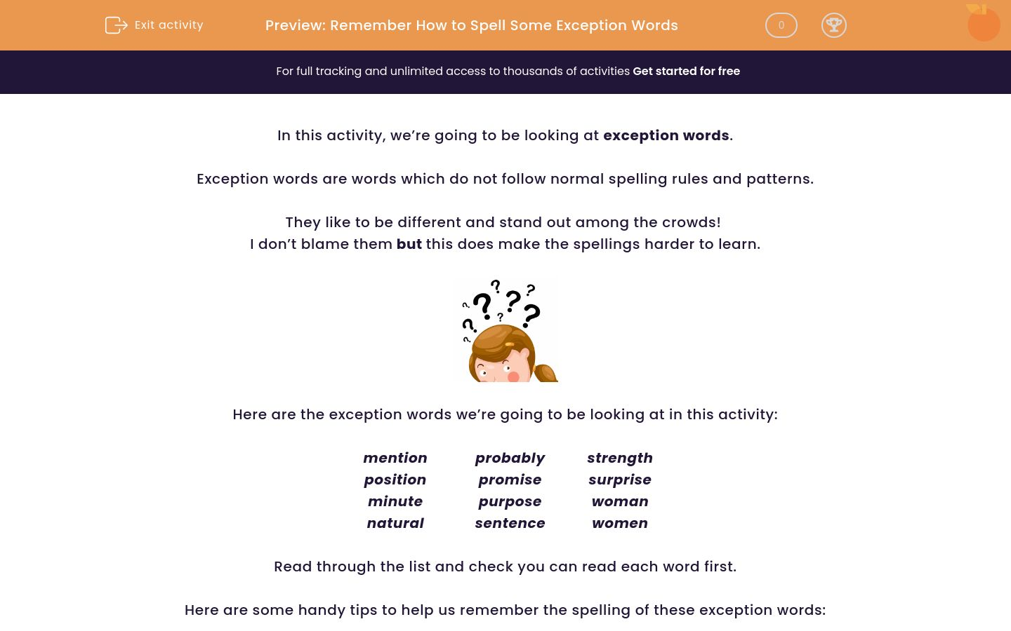 Remember How to Spell Some Exception Words Worksheet - EdPlace