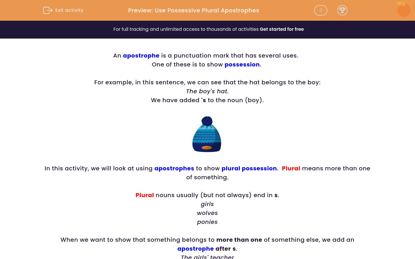 Use Possessive Plural Apostrophes Worksheet - EdPlace