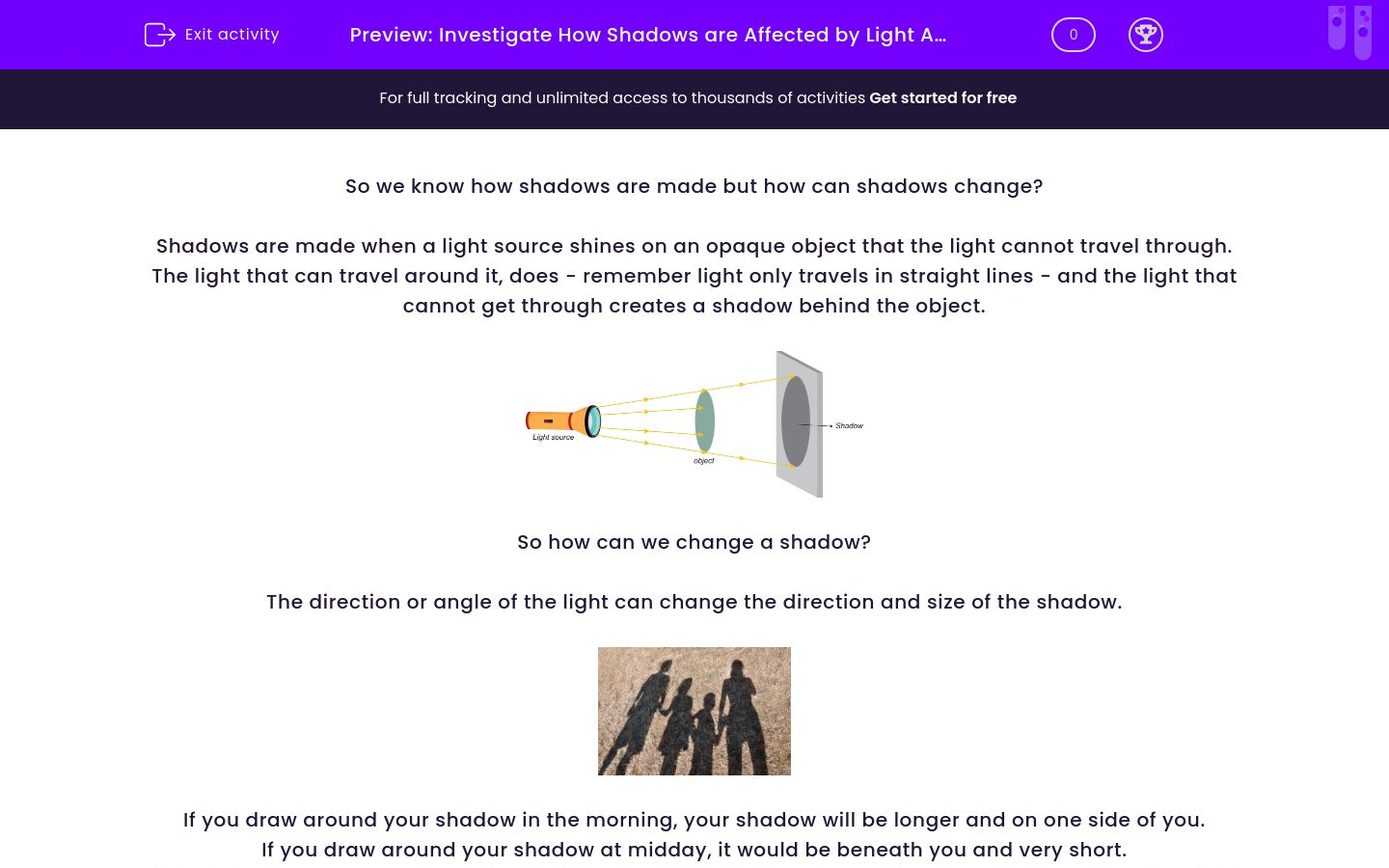 Investigate How Shadows are Affected by Light Angle Worksheet - EdPlace