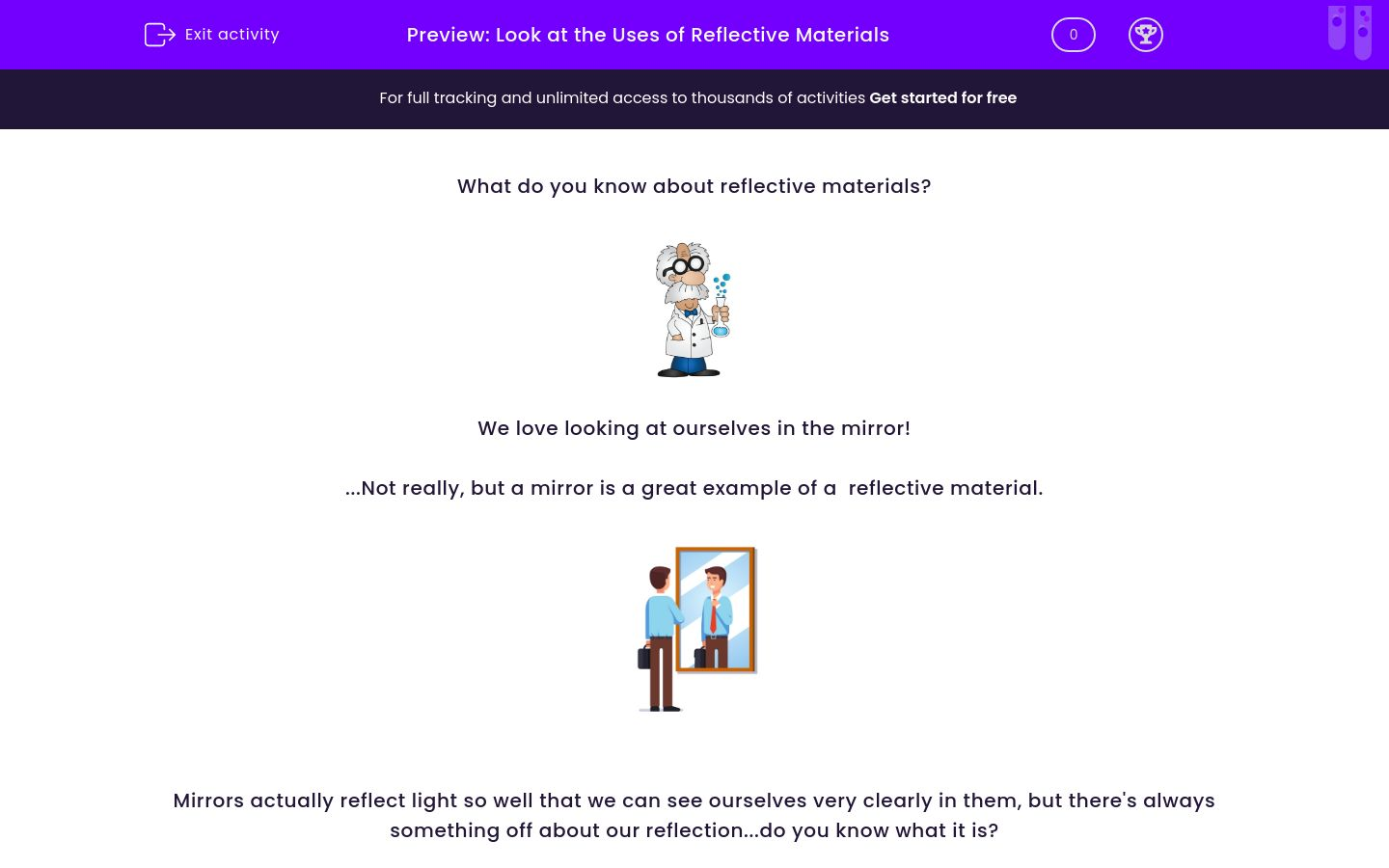 Look at the Uses of Reflective Materials Worksheet - EdPlace
