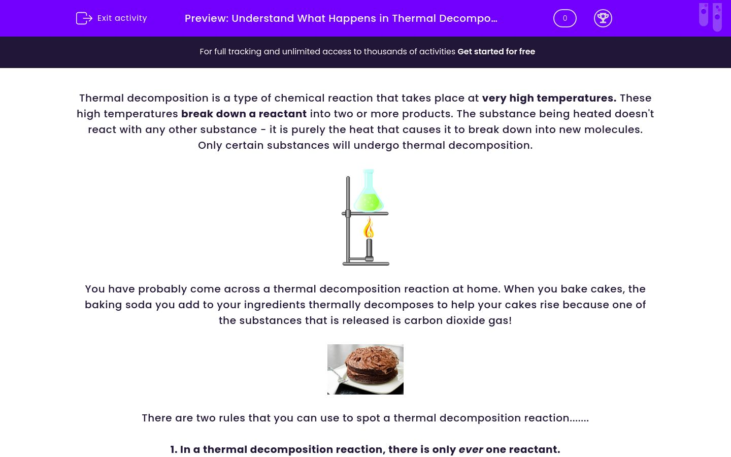 Understand What Happens in Thermal Decomposition Worksheet - EdPlace
