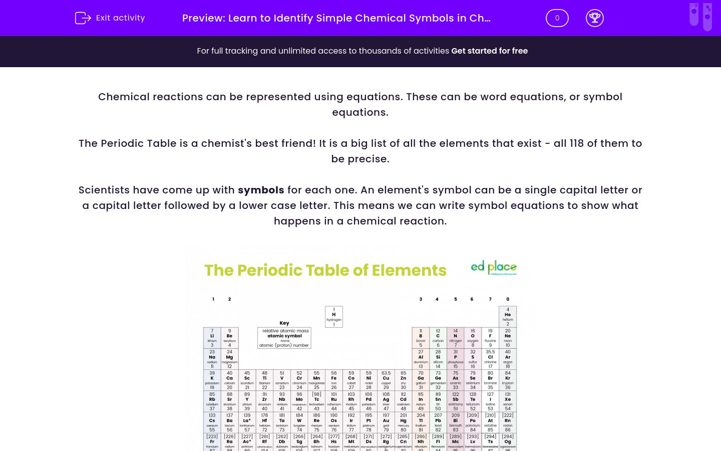 Learn to Identify Simple Chemical Symbols in Chemical Reactions ...