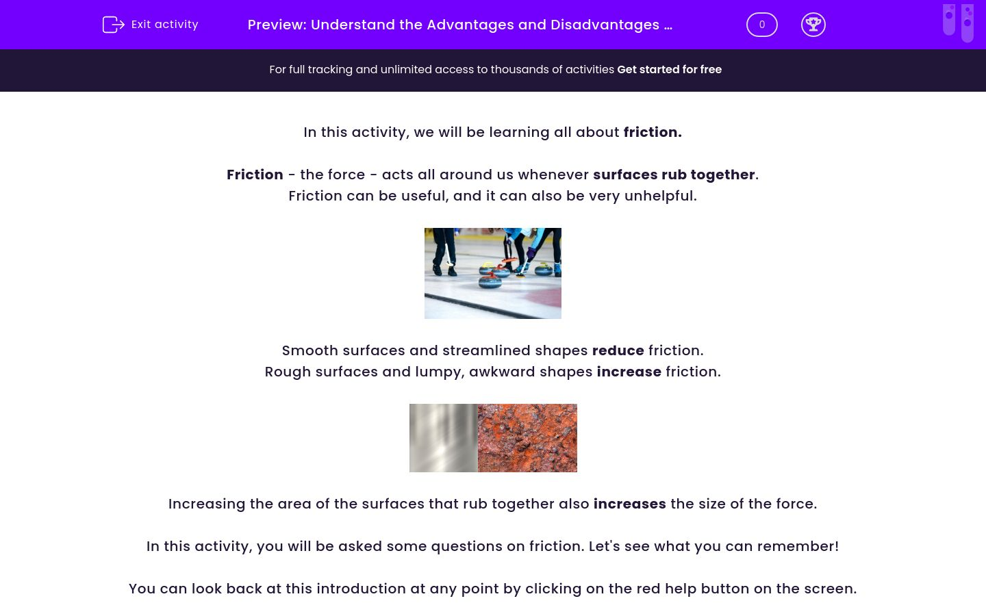 Understand the Advantages and Disadvantages of Friction Worksheet - EdPlace