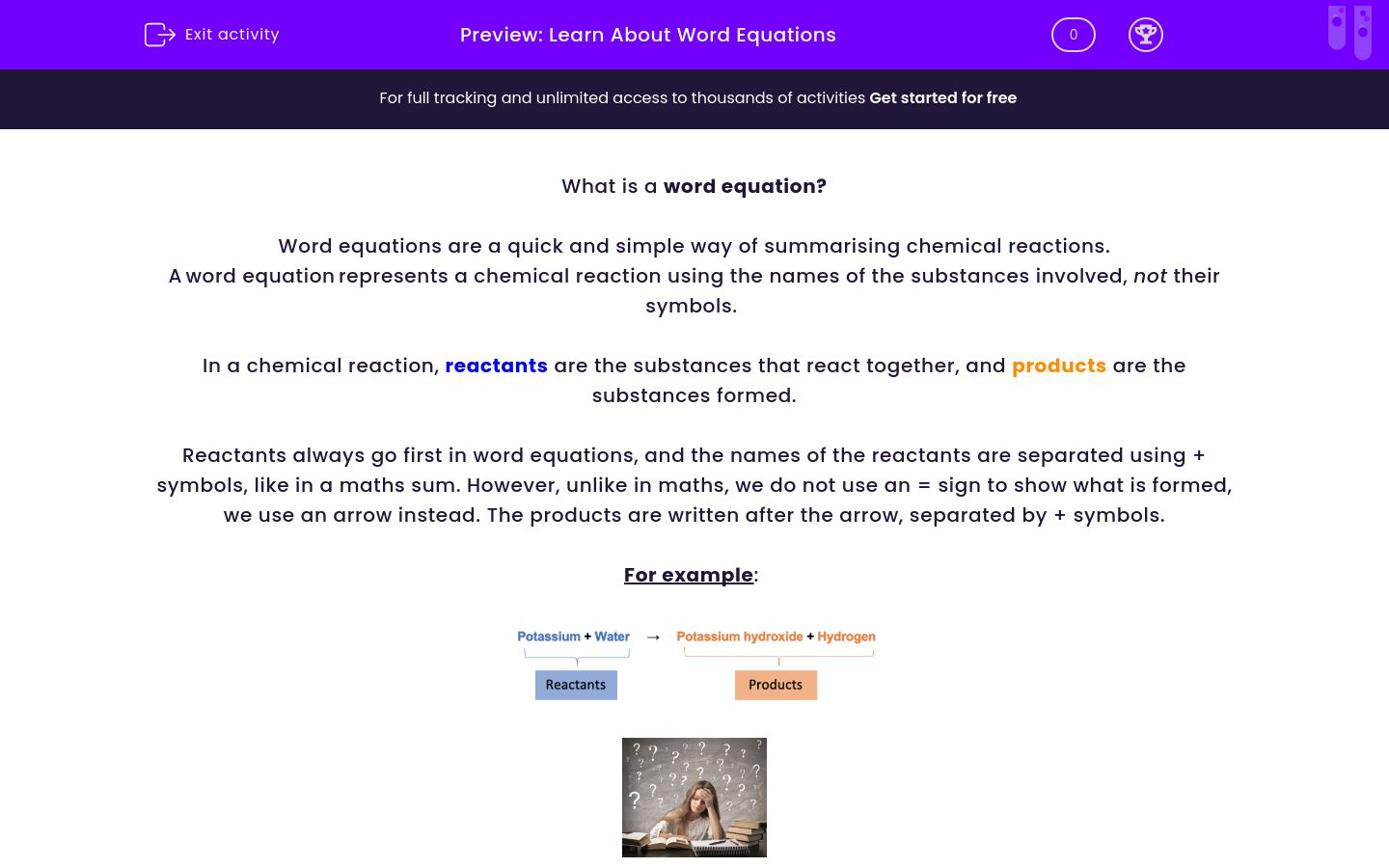 Learn About Word Equations Worksheet - EdPlace