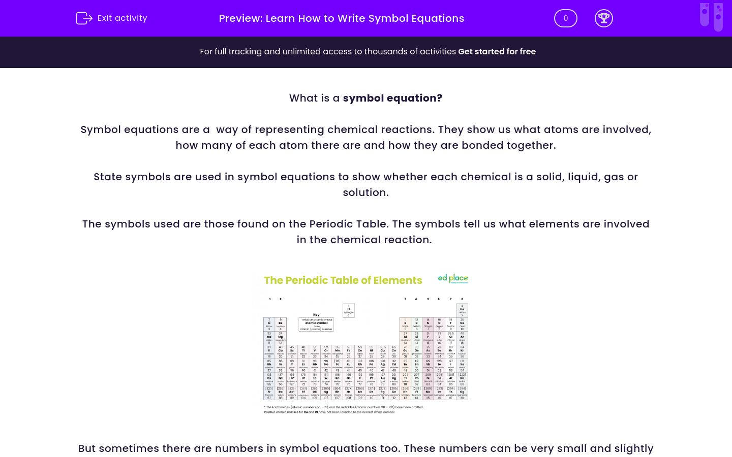Learn How to Write Symbol Equations Worksheet - EdPlace