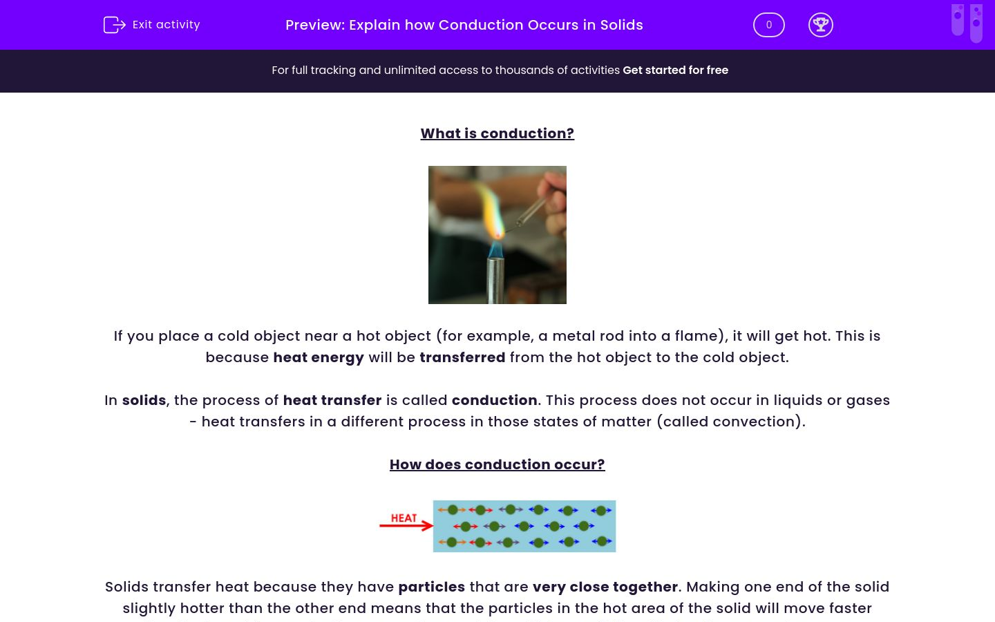 Explain how Conduction Occurs in Solids Worksheet - EdPlace