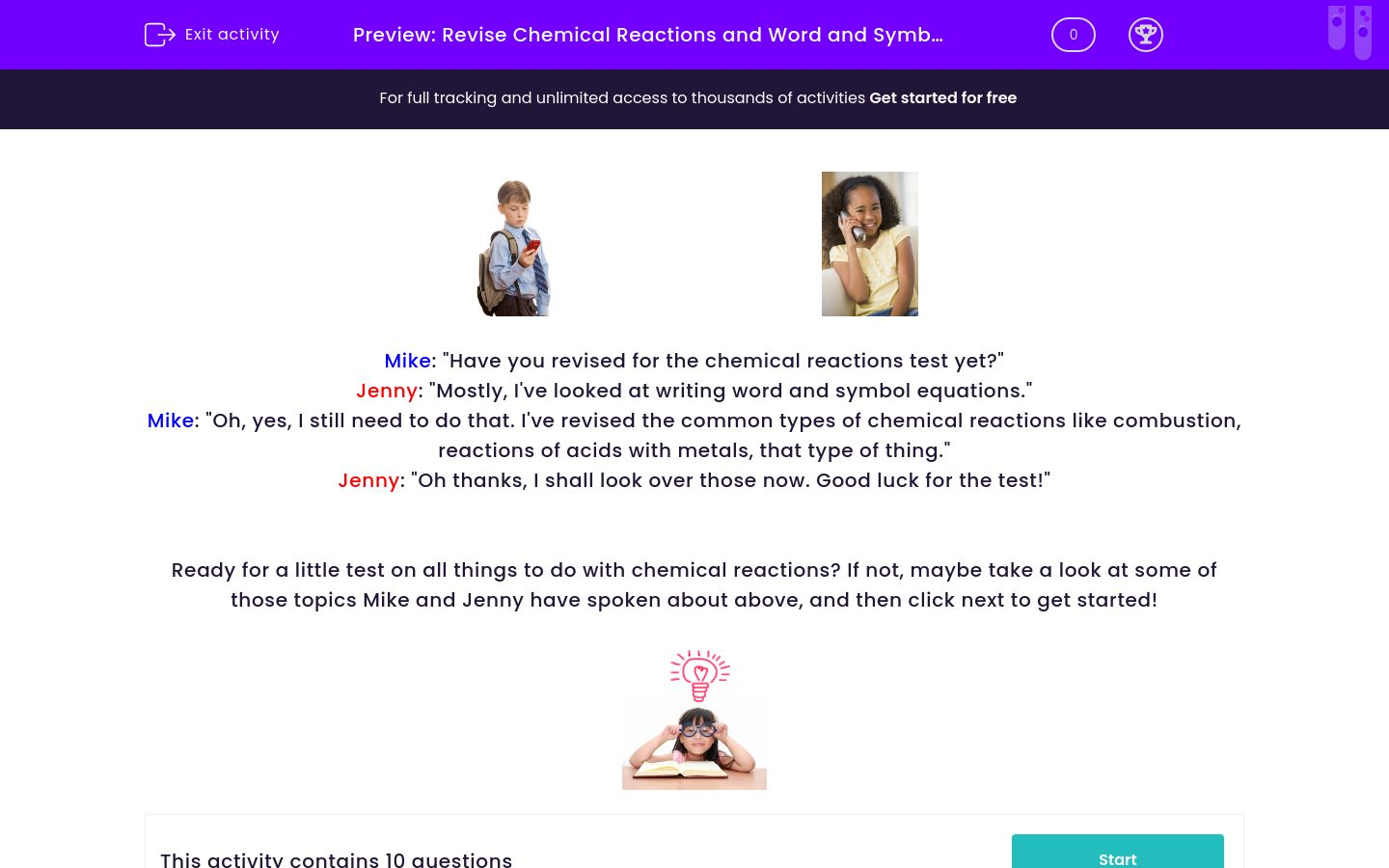 Revise Chemical Reactions and Word and Symbol Equations Worksheet - EdPlace