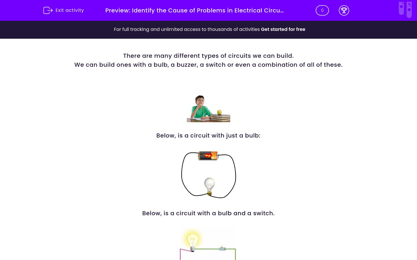 Identify the Cause of Problems in Electrical Circuits Worksheet - EdPlace