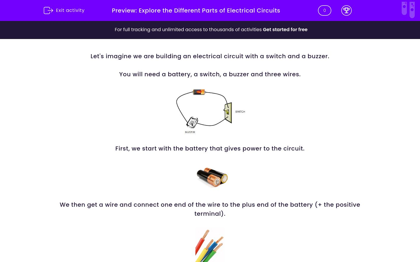 Explore the Different Parts of Electrical Circuits Worksheet - EdPlace