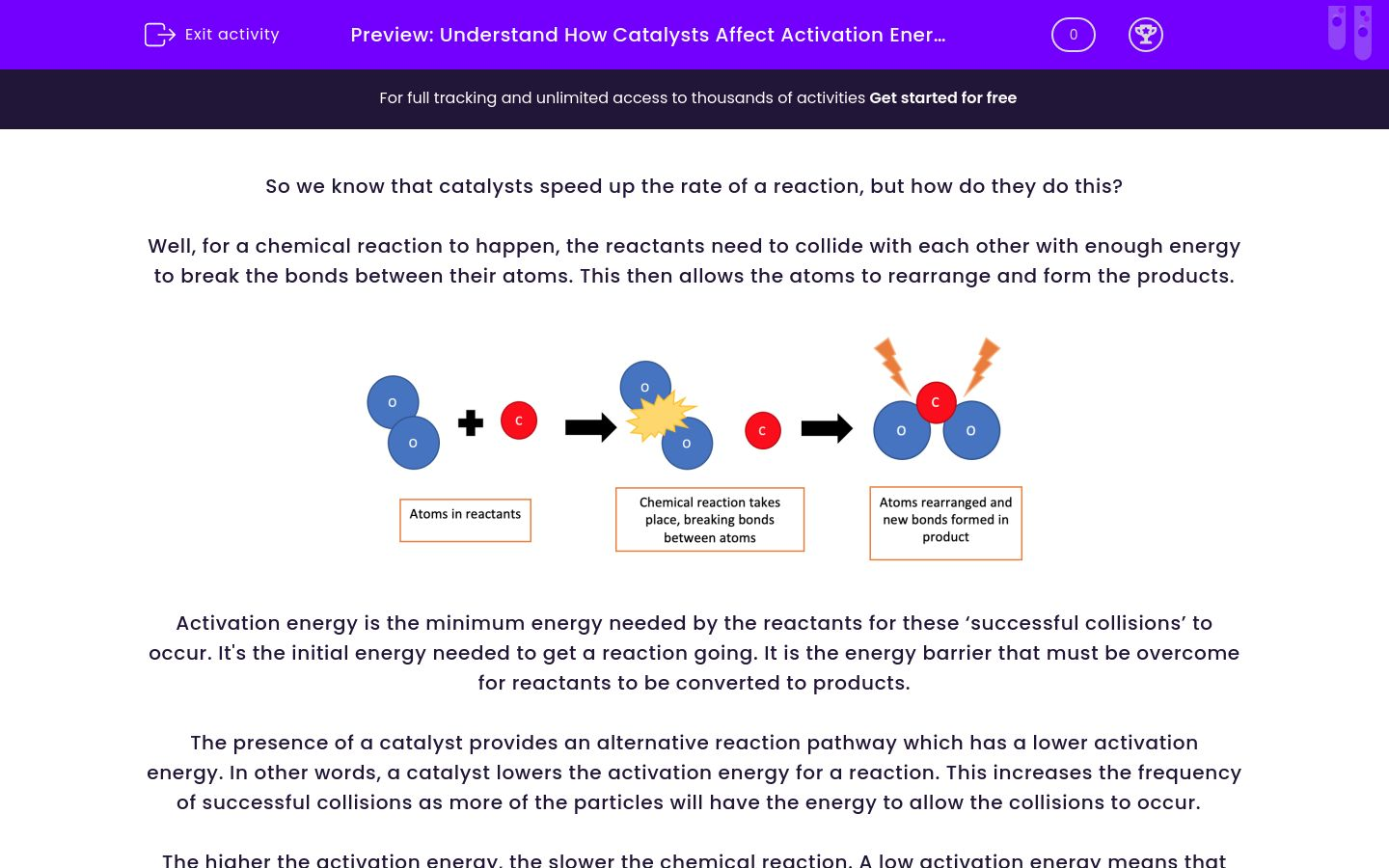 Understand How Catalysts Affect Activation Energy Worksheet - EdPlace