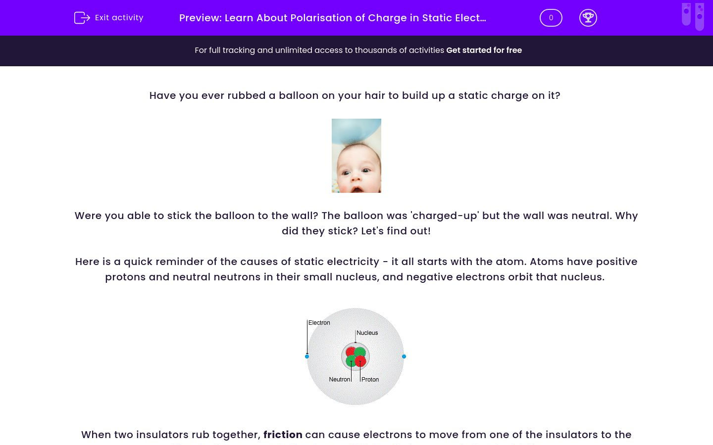 Learn About Polarisation of Charge in Static Electricity Worksheet ...