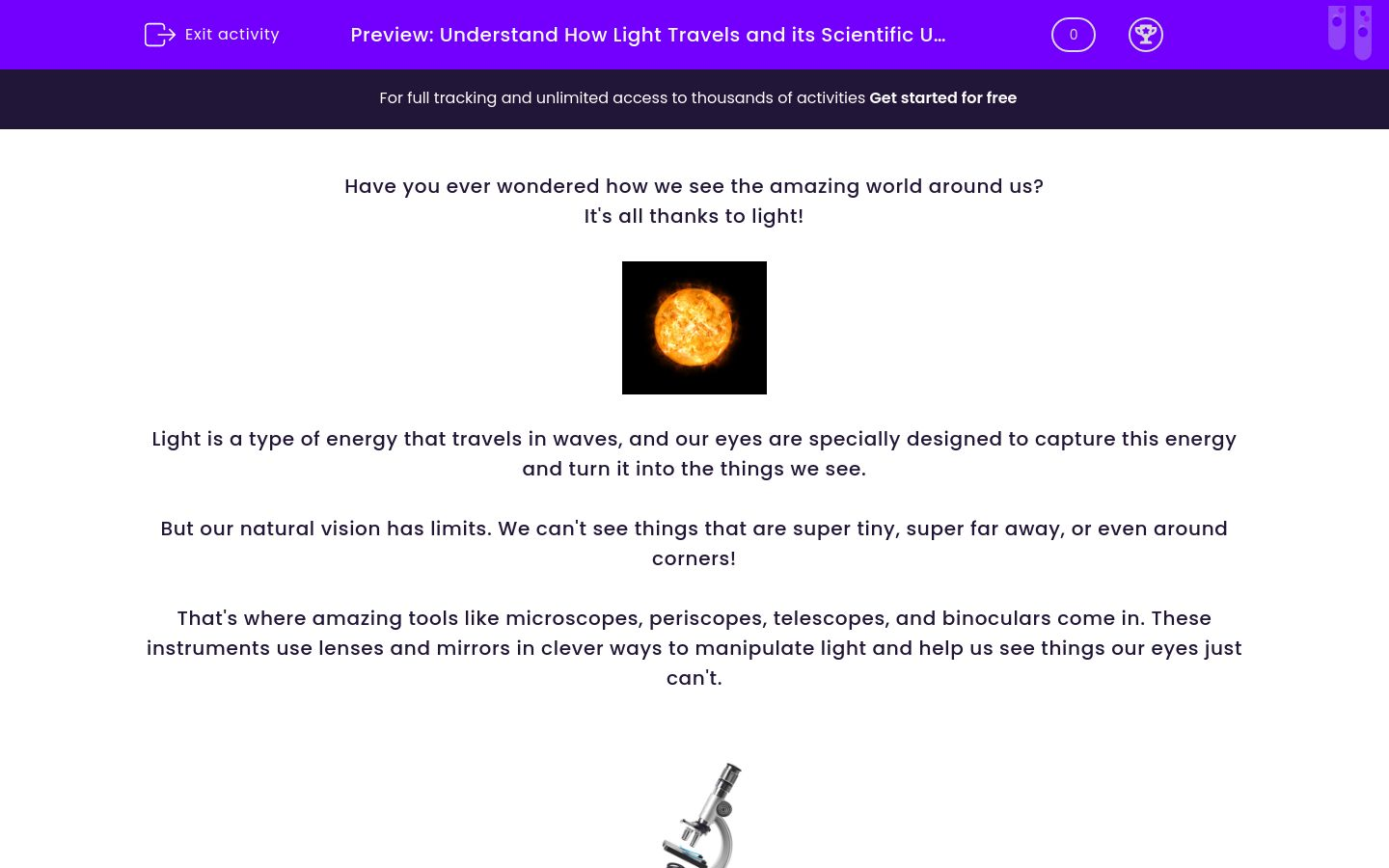 Understand How Light Travels and its Scientific Uses Worksheet - EdPlace