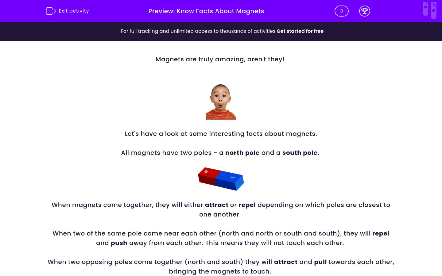 Know Facts About Magnets Worksheet - EdPlace