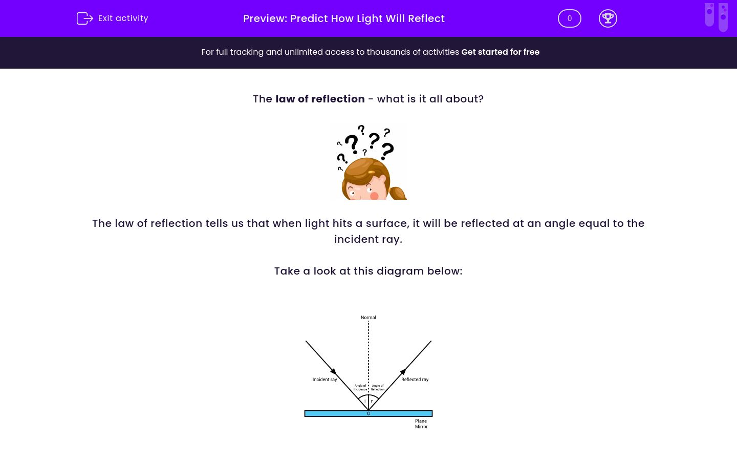 Predict How Light Will Reflect Worksheet - EdPlace