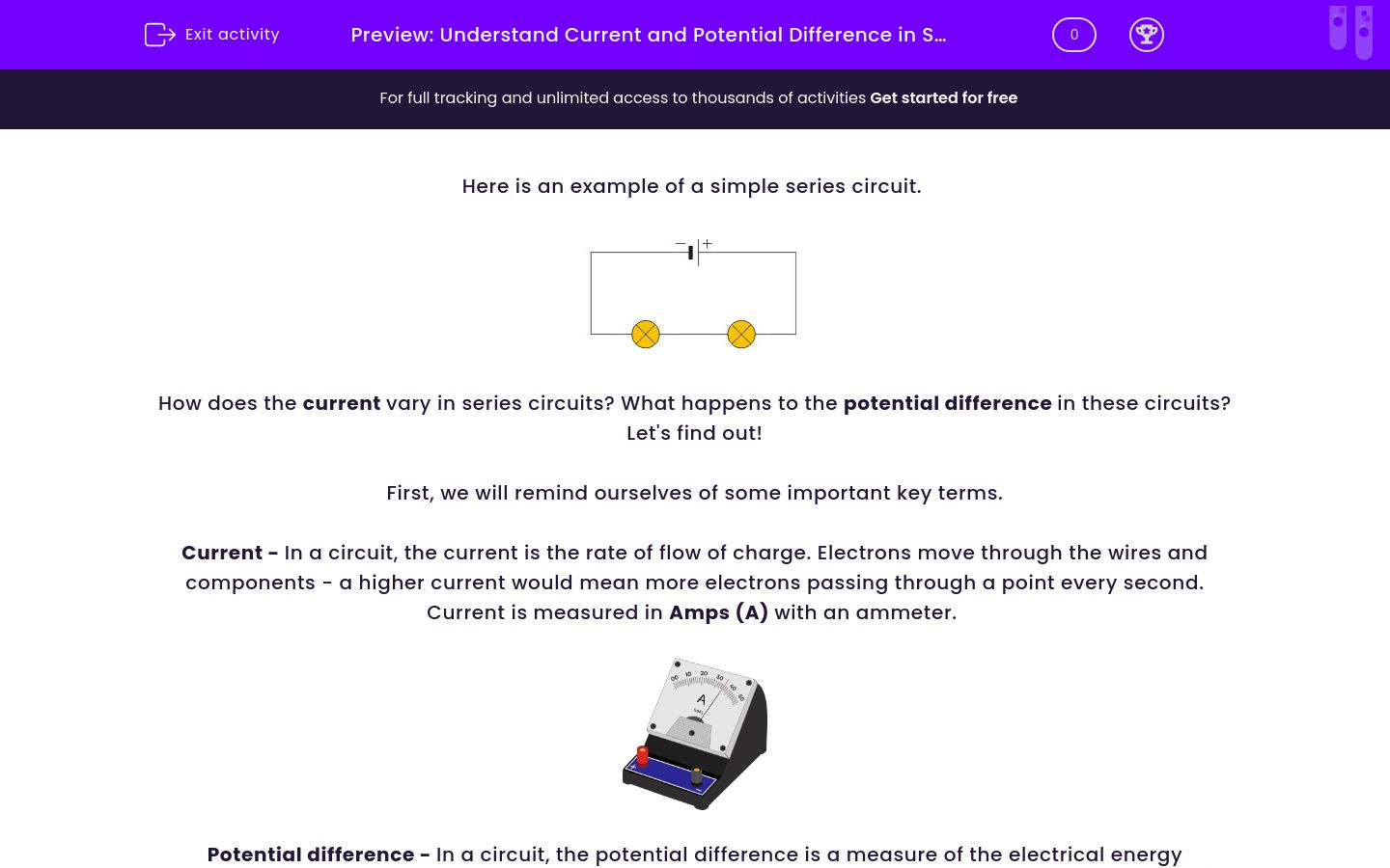 Understand Current and Potential Difference in Series Circuits ...