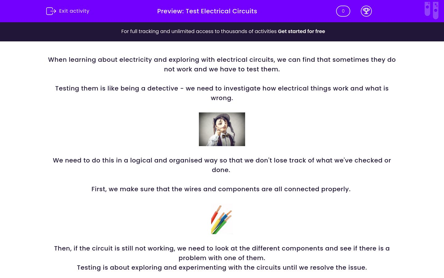 Test Electrical Circuits Worksheet - EdPlace