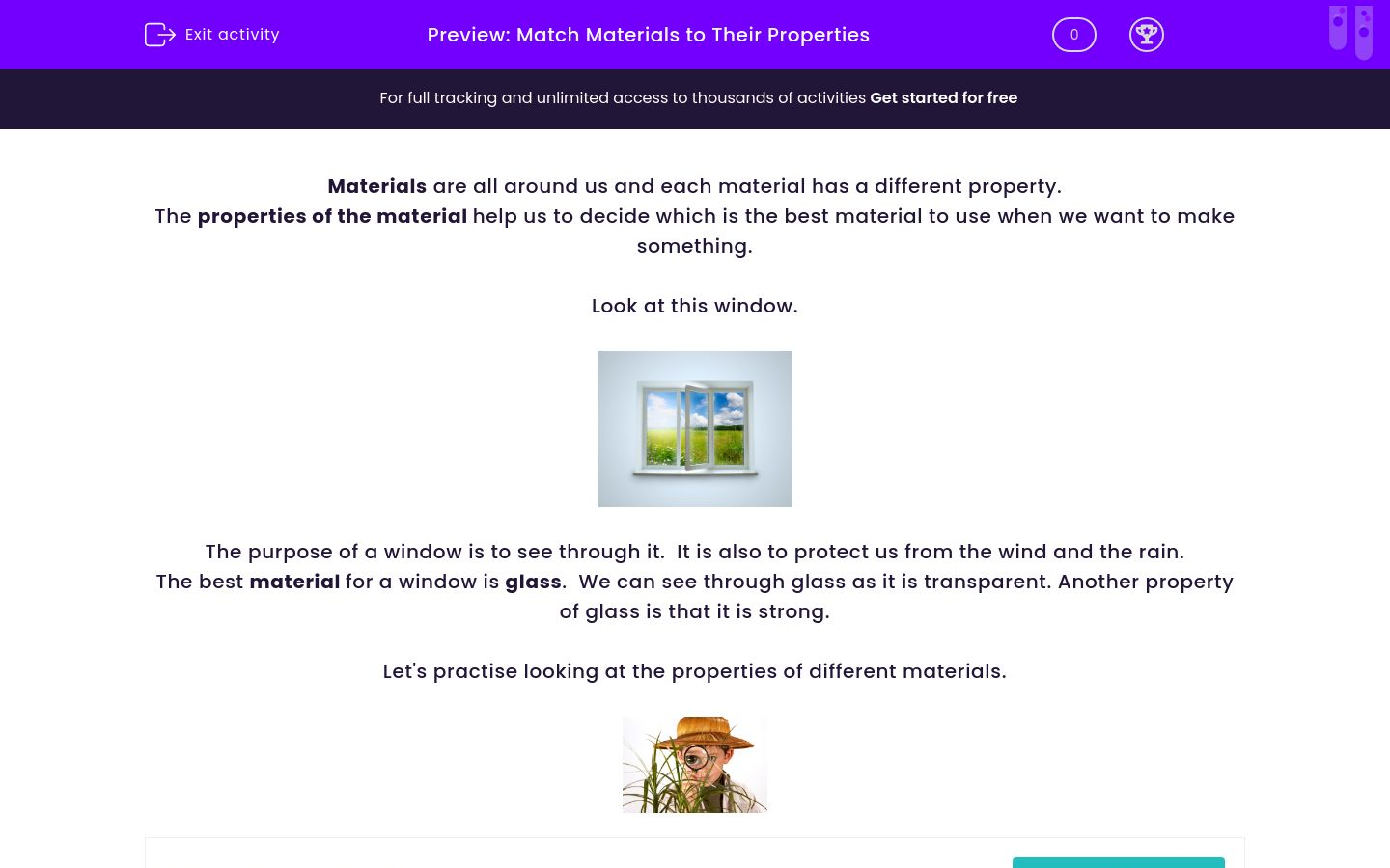 Match Materials to Their Properties Worksheet - EdPlace