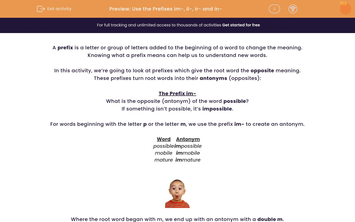 Use the Prefixes im-, il-, ir- and in- Worksheet - EdPlace