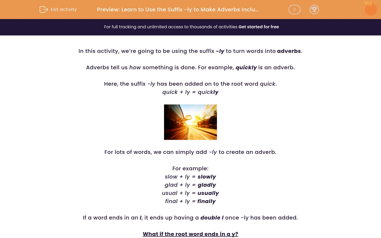 Learn to Use the Suffix -ly to Make Adverbs Including Exceptions ...