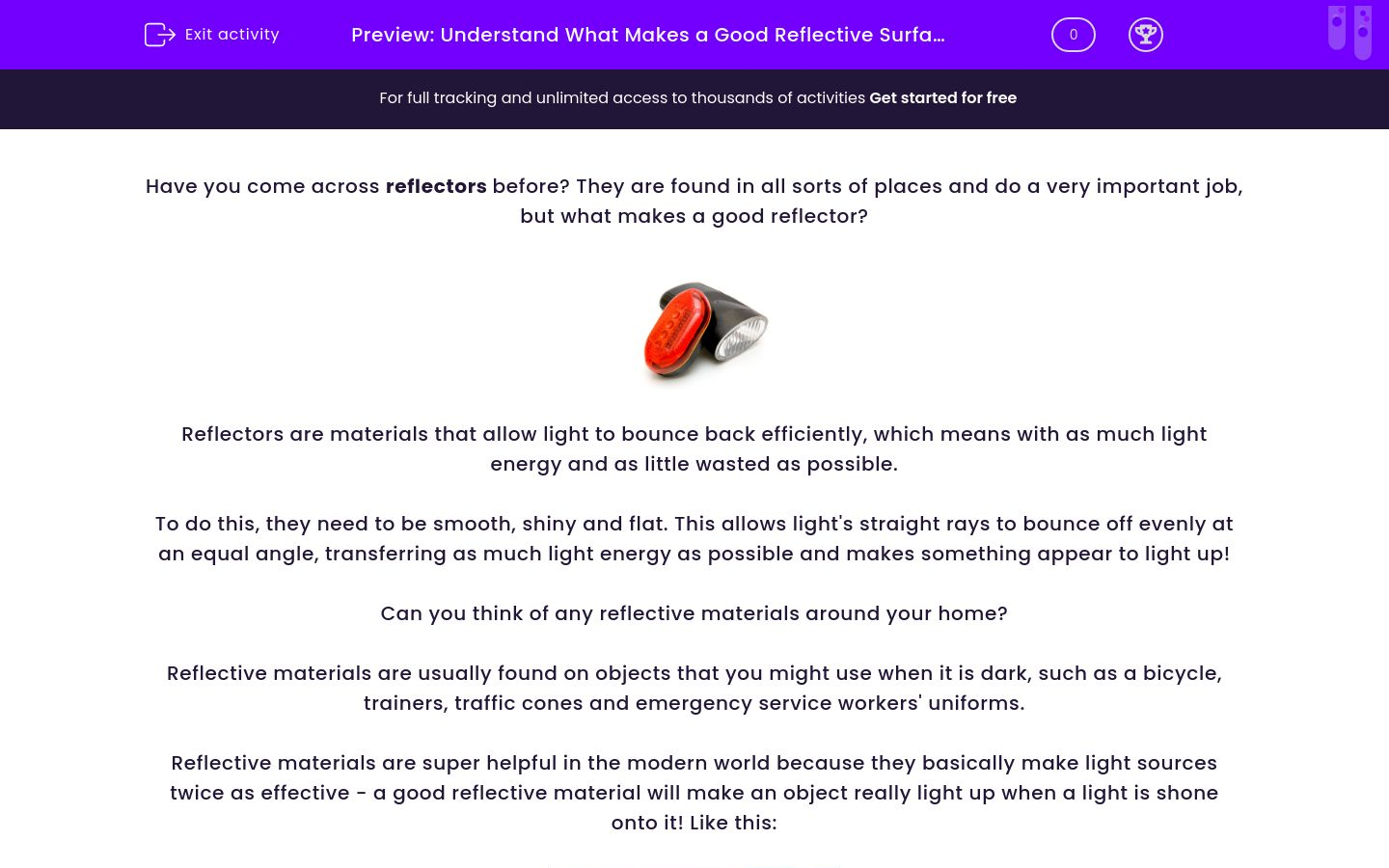 Understand What Makes a Good Reflective Surface Worksheet - EdPlace