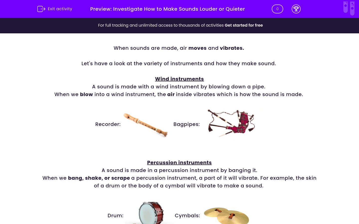Investigate How to Make Sounds Louder or Quieter Worksheet - EdPlace