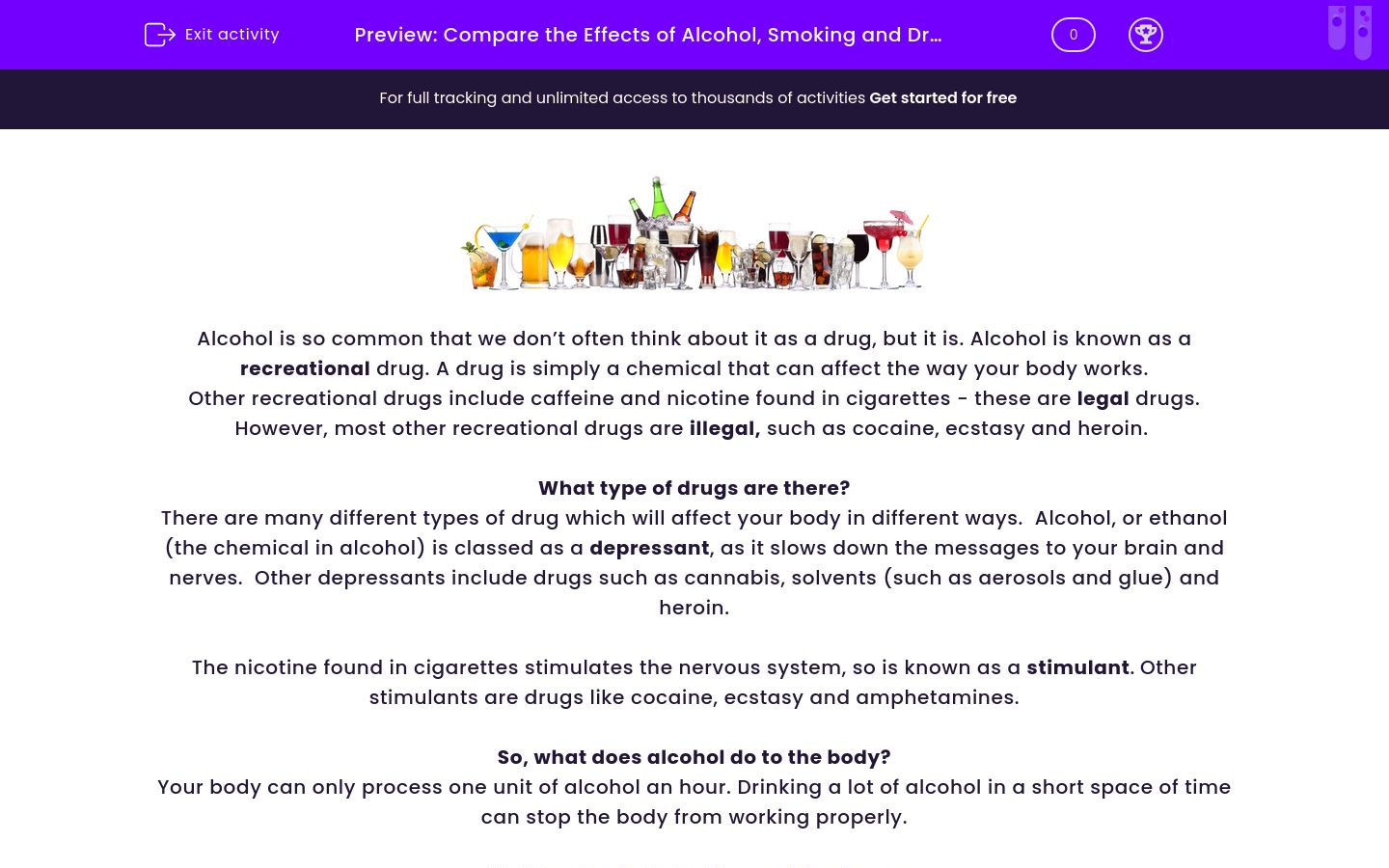 Compare the Effects of Alcohol, Smoking and Drugs on the Human Body ...