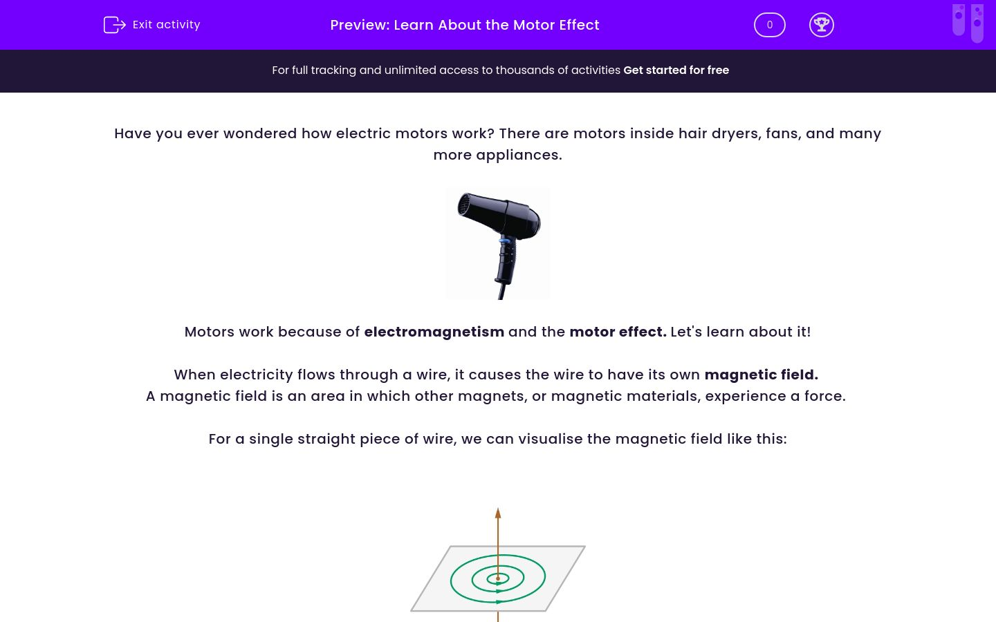 Learn About the Motor Effect Worksheet - EdPlace