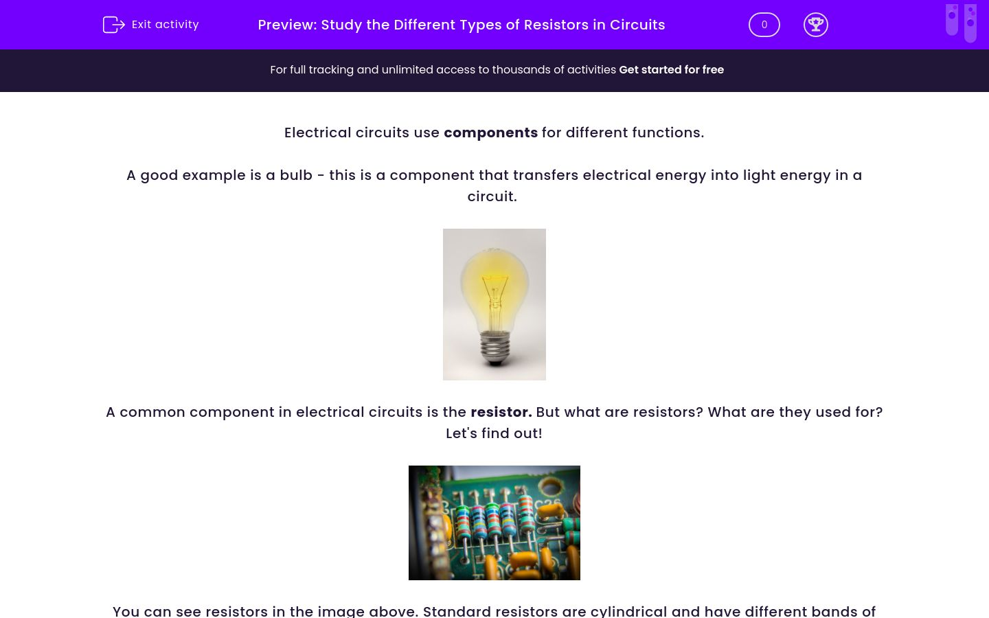 Study the Different Types of Resistors in Circuits Worksheet - EdPlace