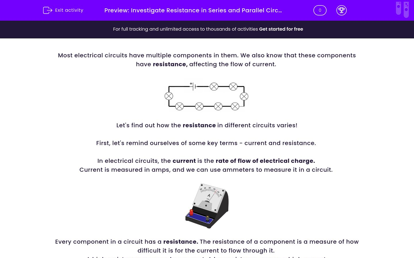 Investigate Resistance in Series and Parallel Circuits Worksheet - EdPlace