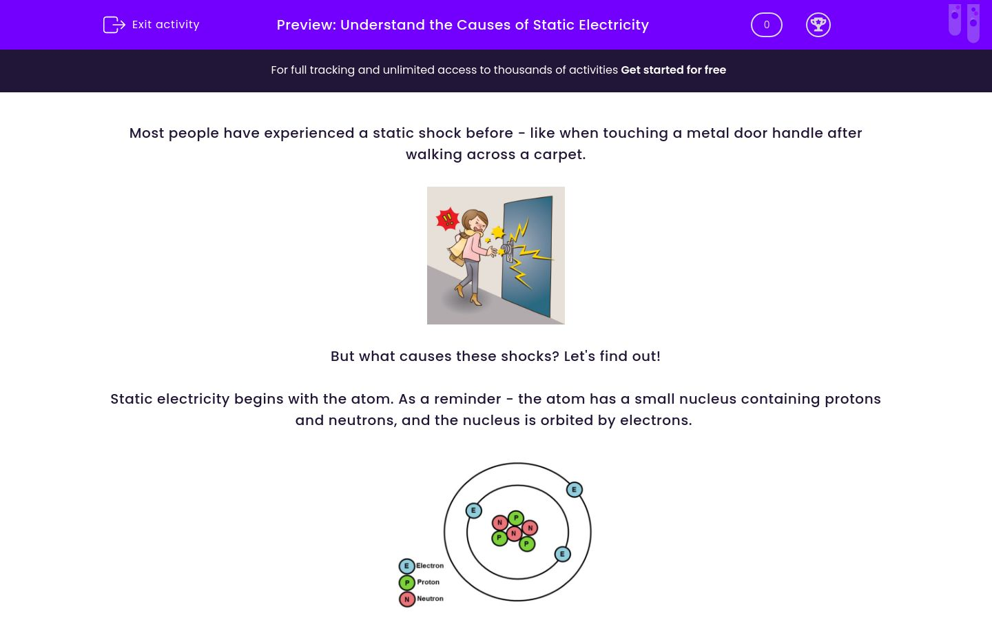 Understand the Causes of Static Electricity Worksheet - EdPlace