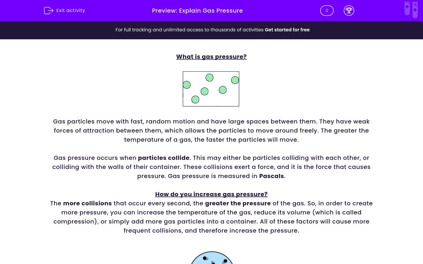 Explain Gas Pressure Worksheet - EdPlace