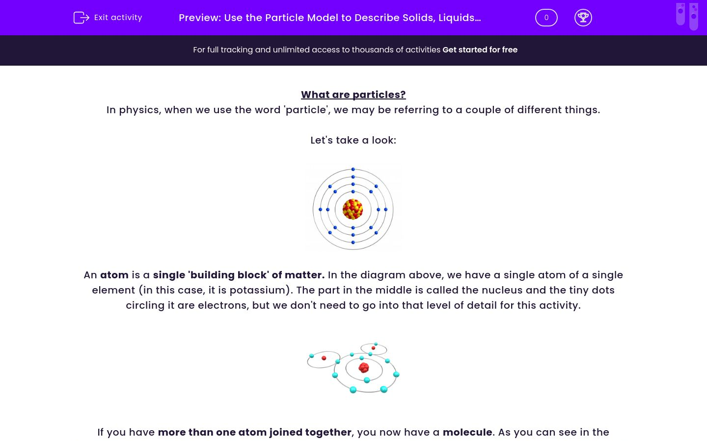 Use the Particle Model to Describe Solids, Liquids, and Gases Worksheet ...