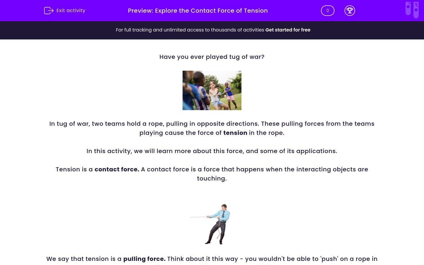 Explore the Contact Force of Tension Worksheet - EdPlace